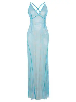 MAISON SEL Long Éclats De Lune Dress - Blue