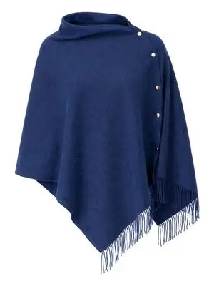 FRANCHETTI BOND Gisella Button Poncho - Blue