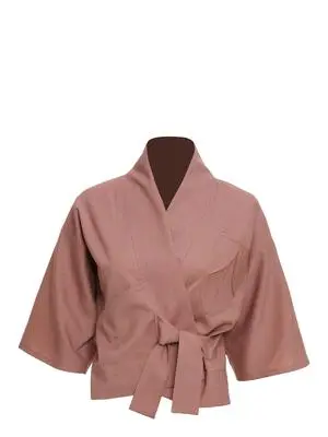 MOE Moe Rose Wool Vest Jacket With Front Pockets Pink