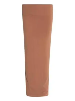 CIRCULAR PATH Maxi Tube Skirt - Brown