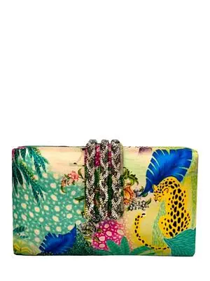 SIMITRI Faerie Braided Fringe Clutch - Gold