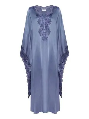 BOCAN COUTURE Adelaide Silk Zippered Dress - Blue