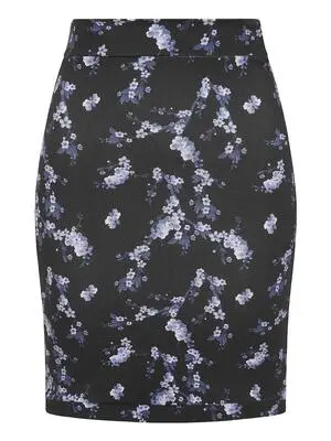 SOPHIE CAMERON DAVIES Floral Jersey Skirt - Black