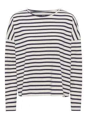 GROBUND Striped Long Sleeve Blouse