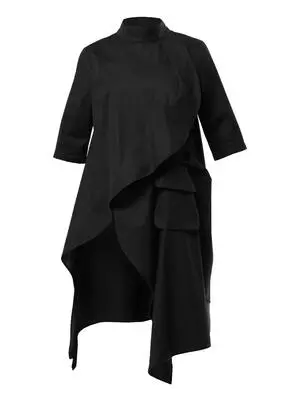 METAMORPHOZA Asymmetric Loose Shirt - Black