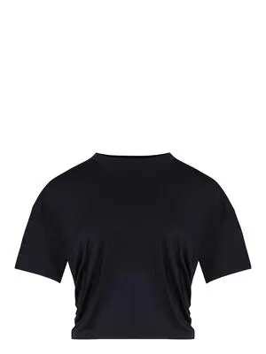 PCFG Free Heaven Crop Draped T-shirt - Black