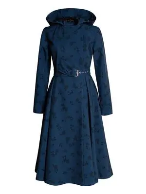 RAINSISTERS Floral Print Coat - Blue/black