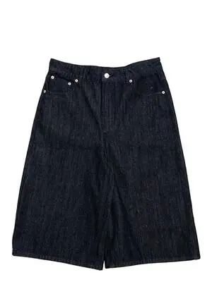 MUTE BY JL Wide-leg Denim Culottes - Blue