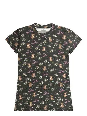 CLOUD HAVEN Signature Print Fitted T-shirt - Black