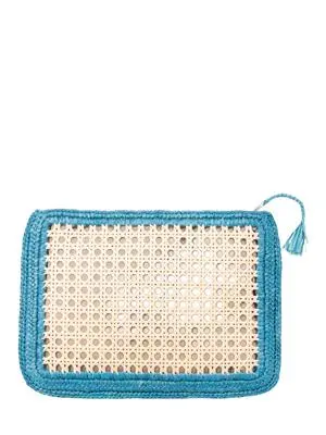 ZANATANY CONCEPTS Cannage Pouch - Blue