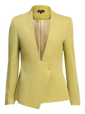 POINT OF VIEW LABEL Asymmetrical Lapel Jacket - Green
