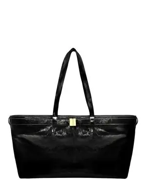 APATCHY LONDON Esme Crinkle Patent Bag - Black