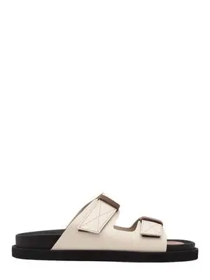 ILVI Leather Slipper - Black/white