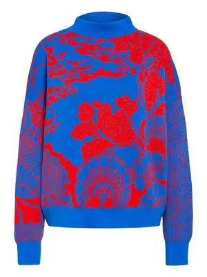 KÖPKEKÖPKE Jacquard Merino Wool Sweater - Blue/red