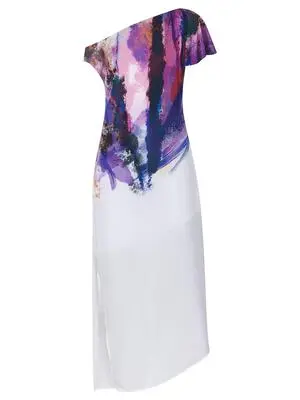 ZAFUR Brushstroke Shannen Dress - White