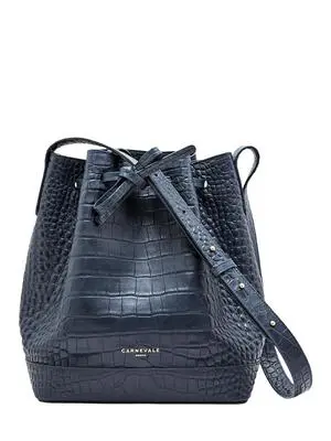 CARNEVALE Telma Coco Bucket Bag - Blue