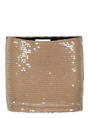 EGYPTIAN BLUE Sequin Mini Skirt - Black