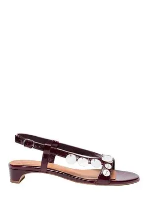 NAGUISA Roses Sandal With Mother-of-pearl Detailing - Purple