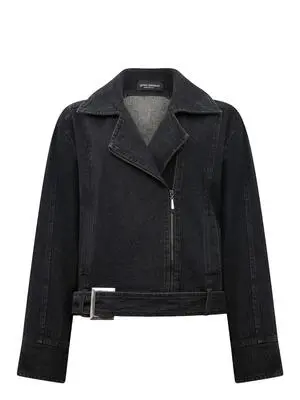 JAMES LAKELAND Denim Biker Jacket - Black