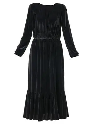 METAMORPHOZA Long Velvet Dress - Black