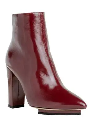 BEAUTIISOLES BY ROBYN SHREIBER Platform Chunky Heel Ankle Booties - Brown/red