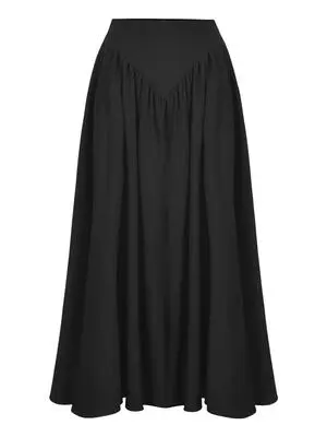 OH!ZUZA NIGHT&DAY Echo Viscose Midi Skirt With Pockets - Black