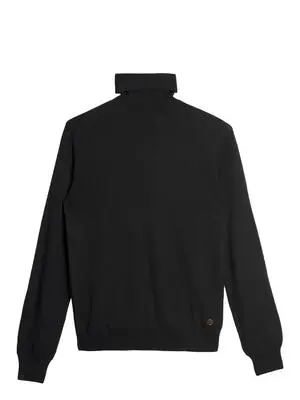 BEL CASHMERE Annie Silk And Cashmere Turtleneck Sweater - Black