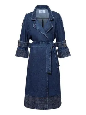 CÓTIER DENIM Marseille Trench Coat - Blue