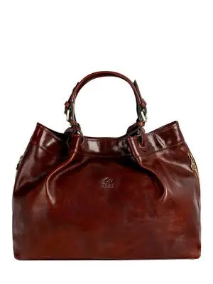 TIME RESISTANCE Leather Shoulder Bag - Brown