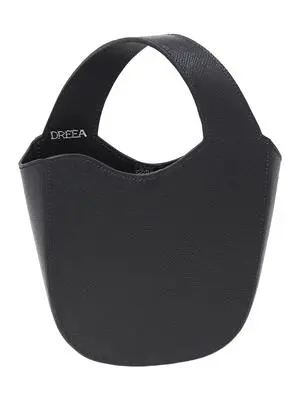 DREEA Dreea Saffiano Leather Top Handle Bag Black