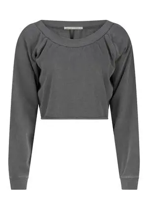 LOVE AND NOSTALGIA Love And Nostalgia Cropped Pigment Sweatshirt