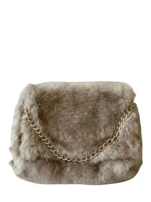 LINDSAY NICHOLAS NEW YORK Arlo Faux-fur Clutch - Yellow