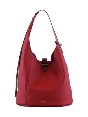PUGNETTI PARMA Mami Bucket Bag Red