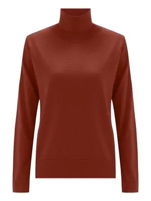 PERALUNA Vanessa Slit Detailed Asymmetric Pullover Brown