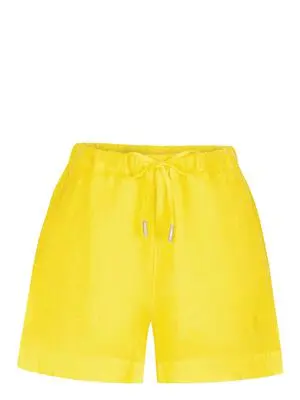 MAISON TANGERINE Limoncello Linen Shorts - Yellow