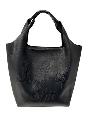 LILLY LOVES Embroidered Shoulder Bag - Black