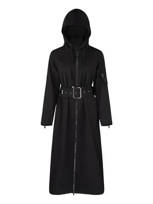 DREF Helene Hooded Trench Coat - Black
