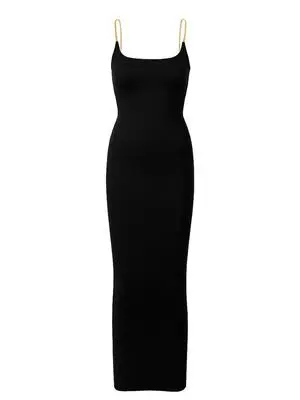DECOLET THE LABEL Aurelia Knit Chain Dress - Black