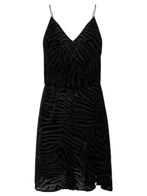 SVETA MILANO Nancy Short Devoré-velvet Dress - Black