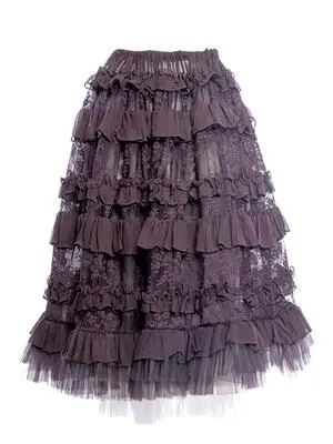 HARLOW LOVES DAISY Tiered Maxi Skirt - Brown