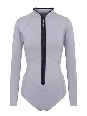 NUMBAT Carla Long Sleeve Zip-up Swimsuit - Grey