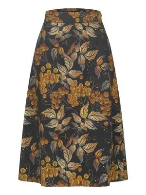 MARIANNA DÉRI Printed A-line Skirt - Black