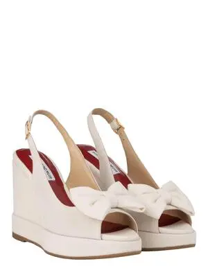 ROSAMUND MUIR LONDON Rignana Velvet Wedges - White