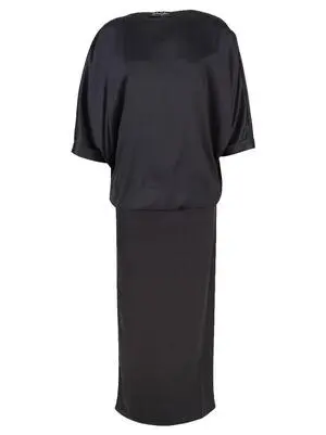 HELENE GALWAS Cat" Long Silk Dress - Black