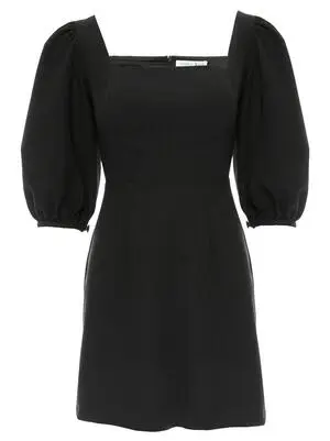 NORIA ANIS Socialite Puff-sleeve Minidress - Black