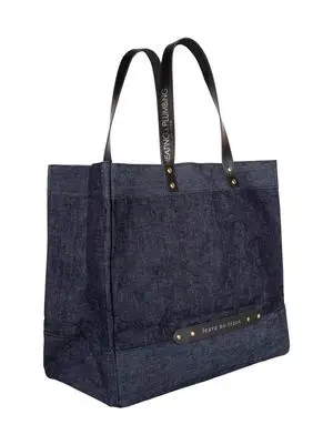 HEATING & PLUMBING LONDON Leave No Trace" Denim Picnic Tote Bag - Black