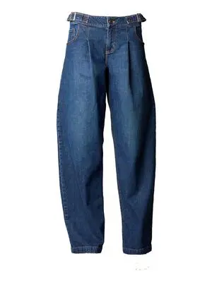 LOVE AND NOSTALGIA Bob Barrel Leg Jean - Blue