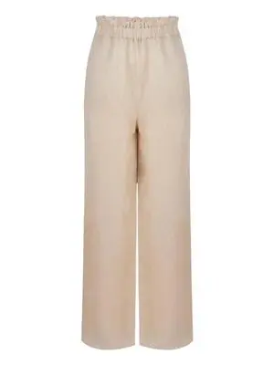 FIOLAS Wide Leg Trousers - Beige