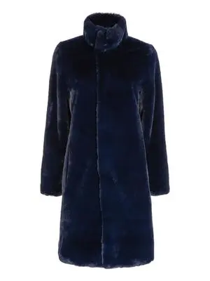 ISSY LONDON Jackie Faux Shearling Coat - Blue