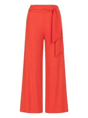 CONQUISTA Tie Waist Palazzo Trousers - Orange